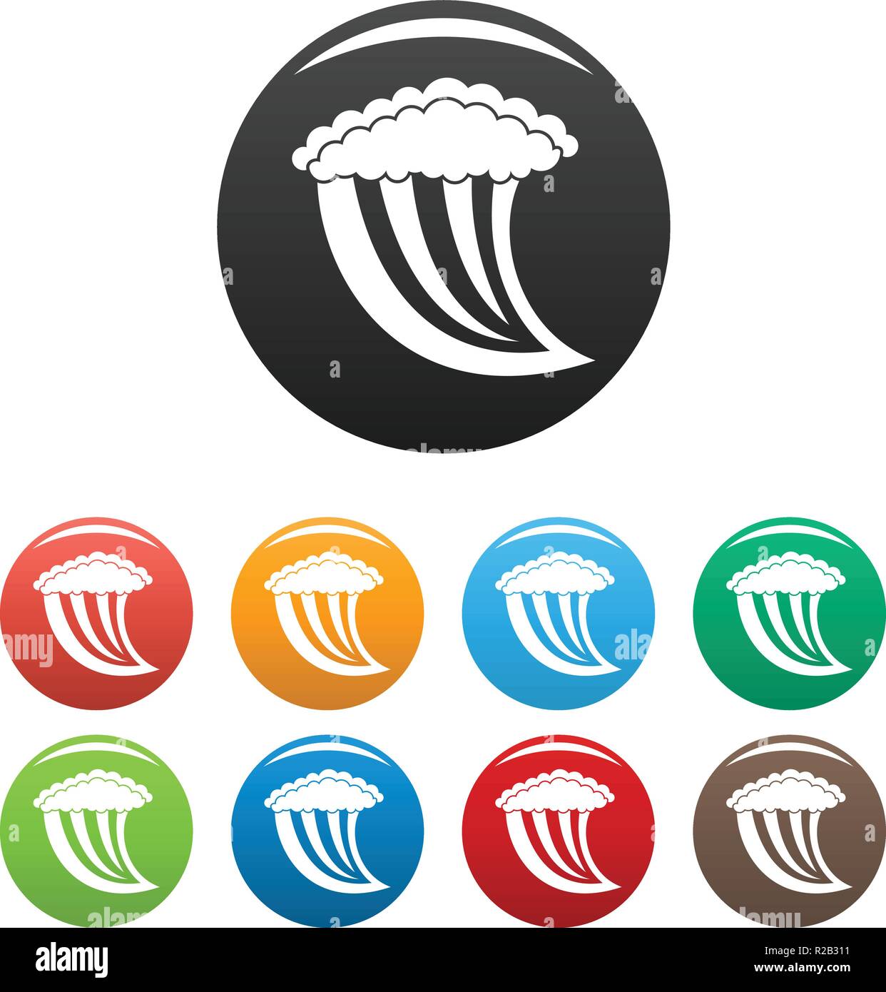 Wave water icon. Simple illustration of wave water vector icons set ...