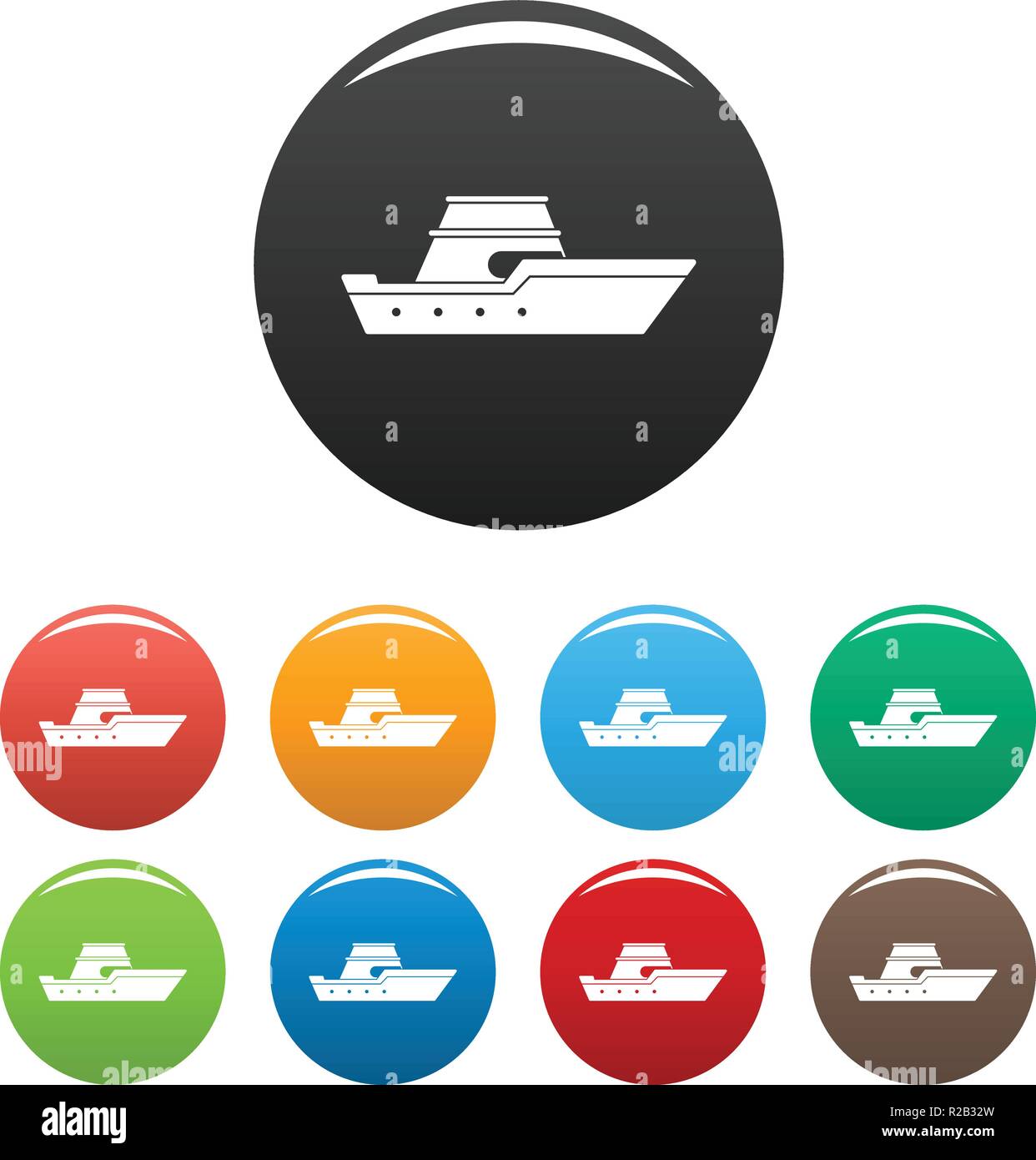 Ship transport icon. Simple illustration of ship transport vector icons ...