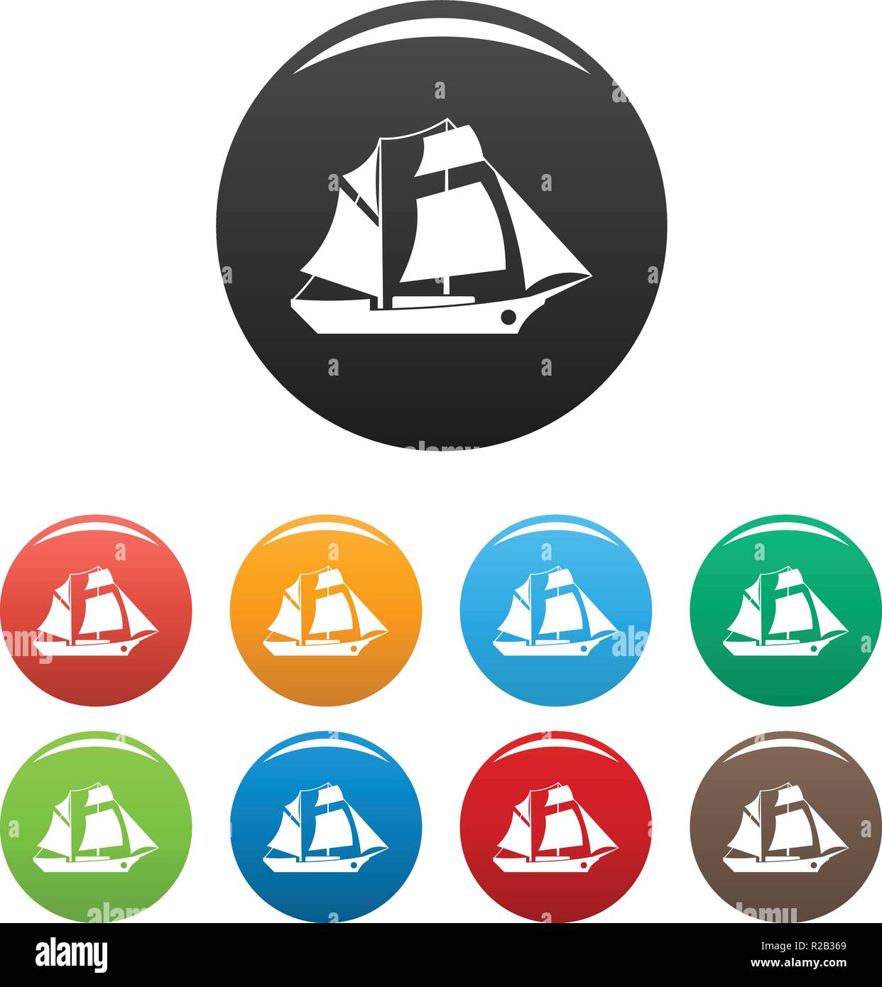 Ship excursion icon. Simple illustration of ship excursion vector icons ...