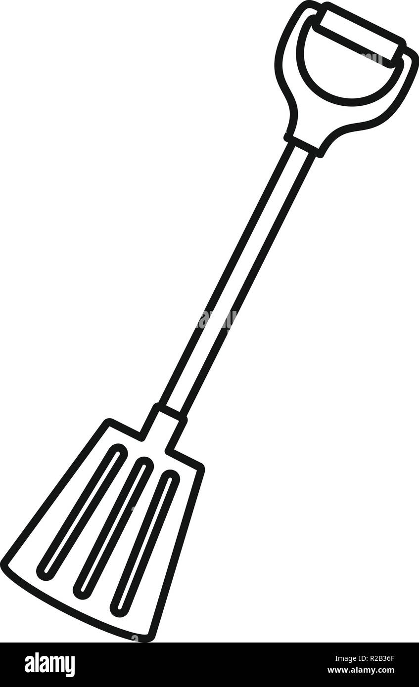 Winter spade icon. Outline illustration of winter spade vector icon for ...