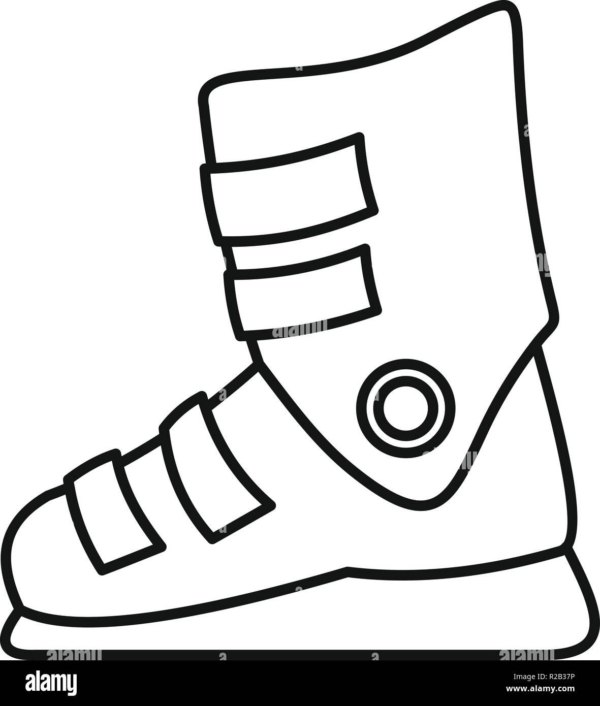 Ski boots icon. Outline illustration of ski boots vector icon for web ...
