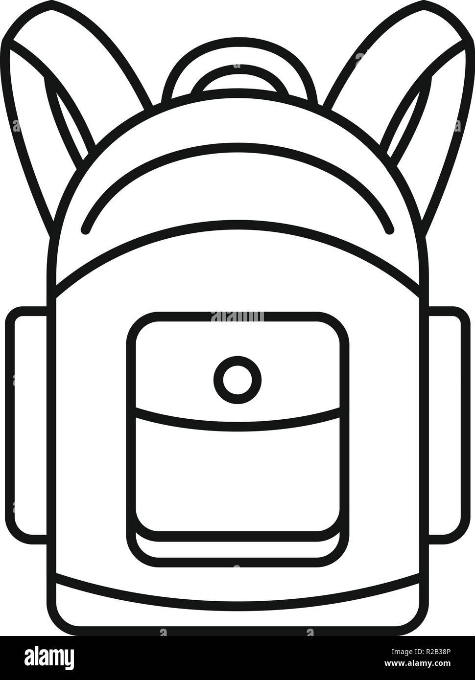 Backpack icon. Outline illustration of backpack vector icon for web ...