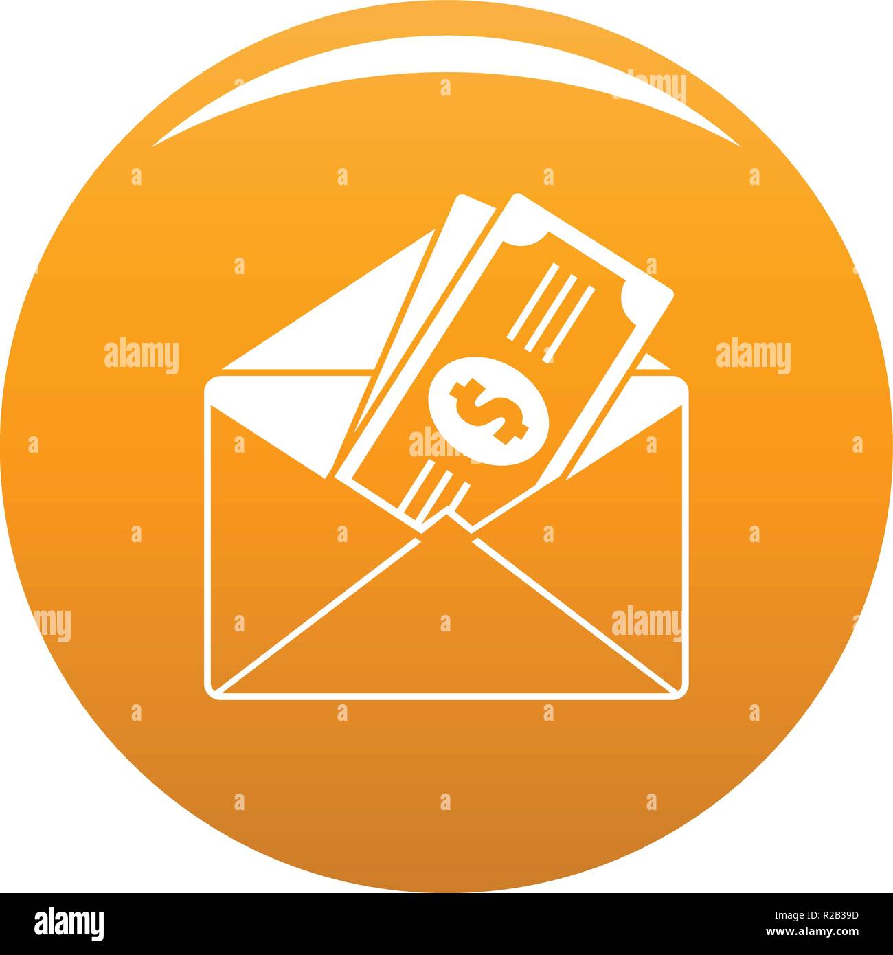 Money in envelope icon. Simple illustration of money in envelope vector ...