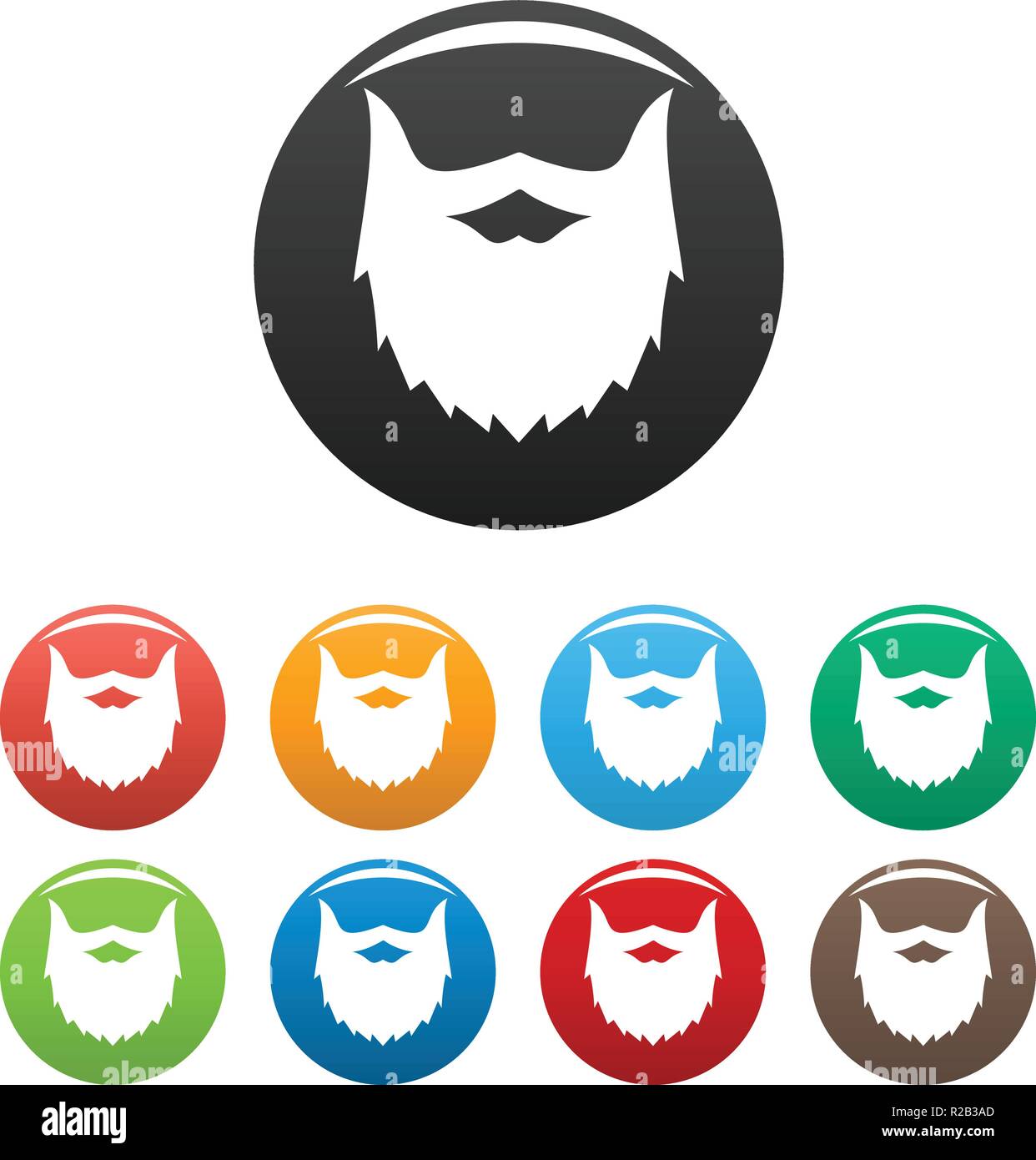 Villainous beard icon. Simple illustration of villainous beard vector ...