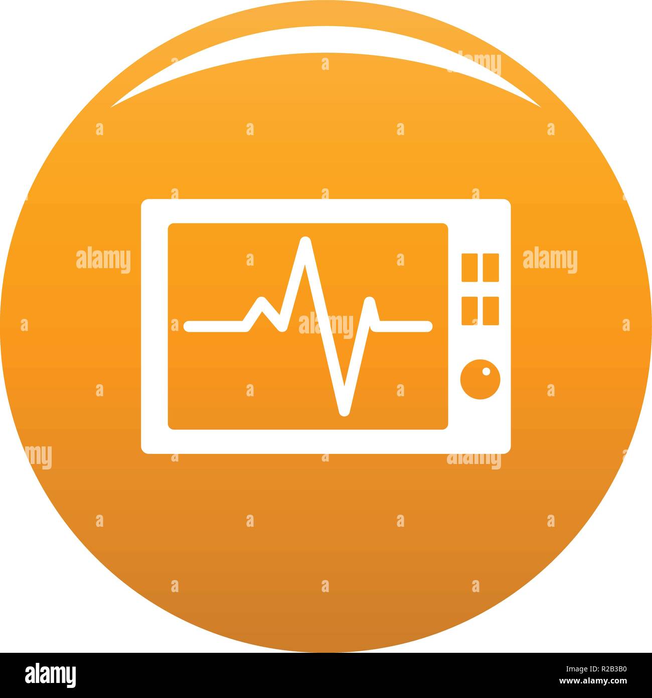 Ekg icon. Simple illustration of ekg vector icon for any design orange ...