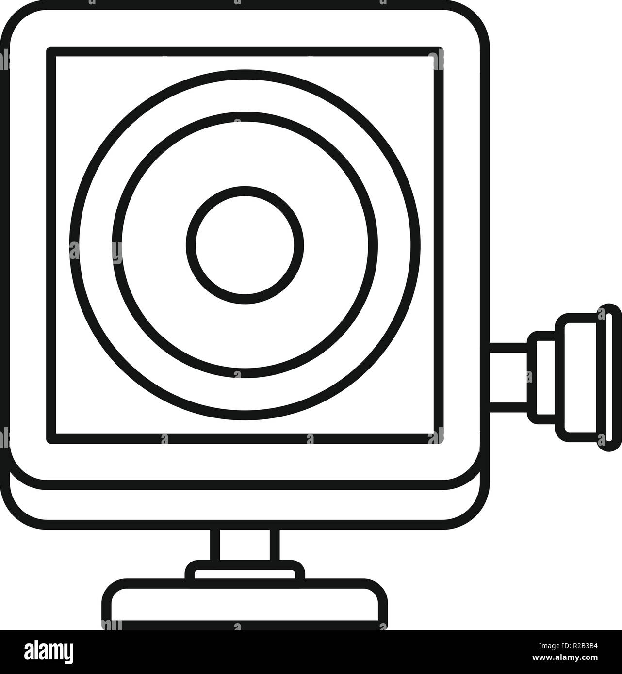 Action camera icon. Outline illustration of action camera vector icon ...