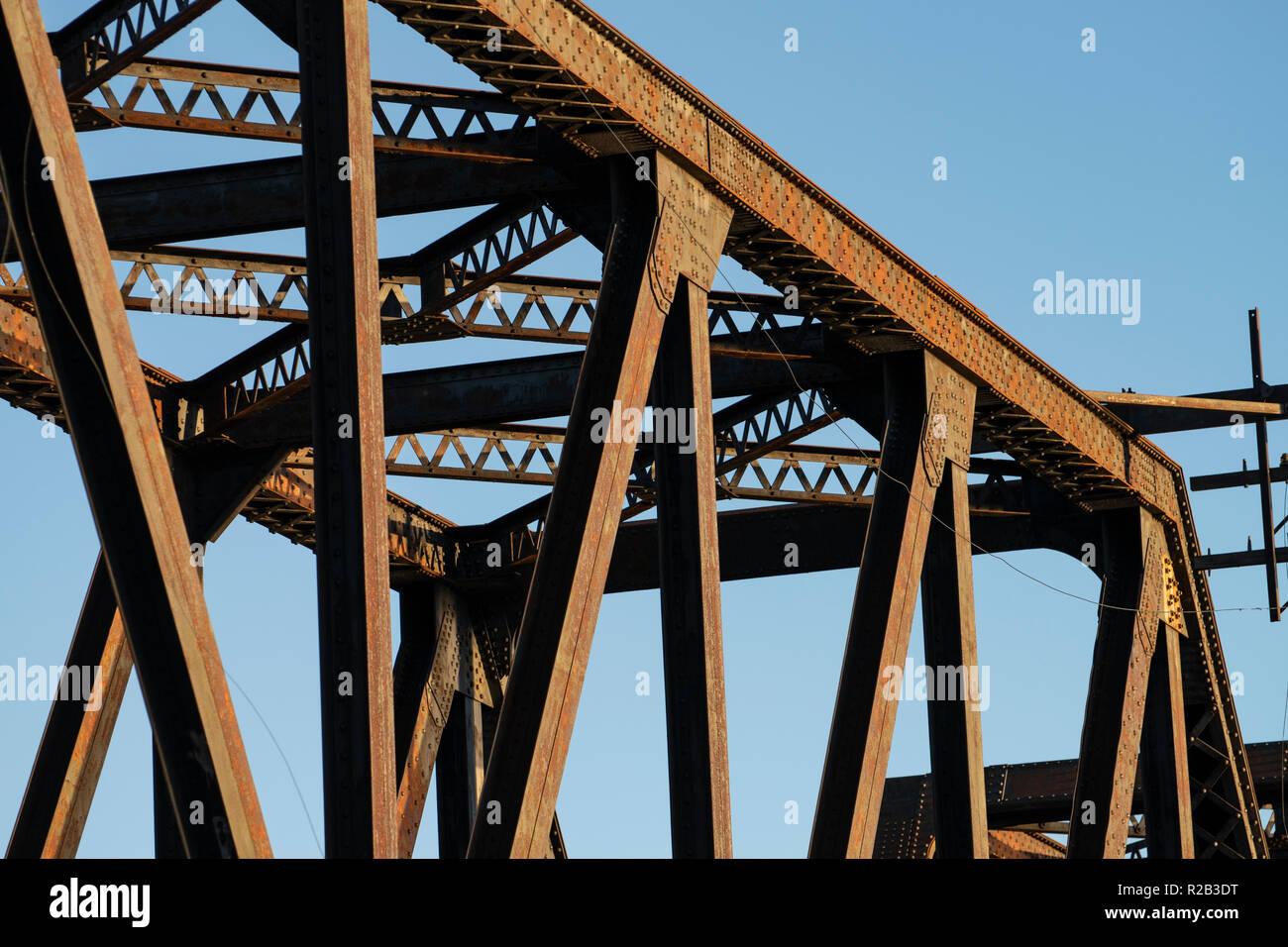 Old steel railroad bridge Stock Photo - Alamy