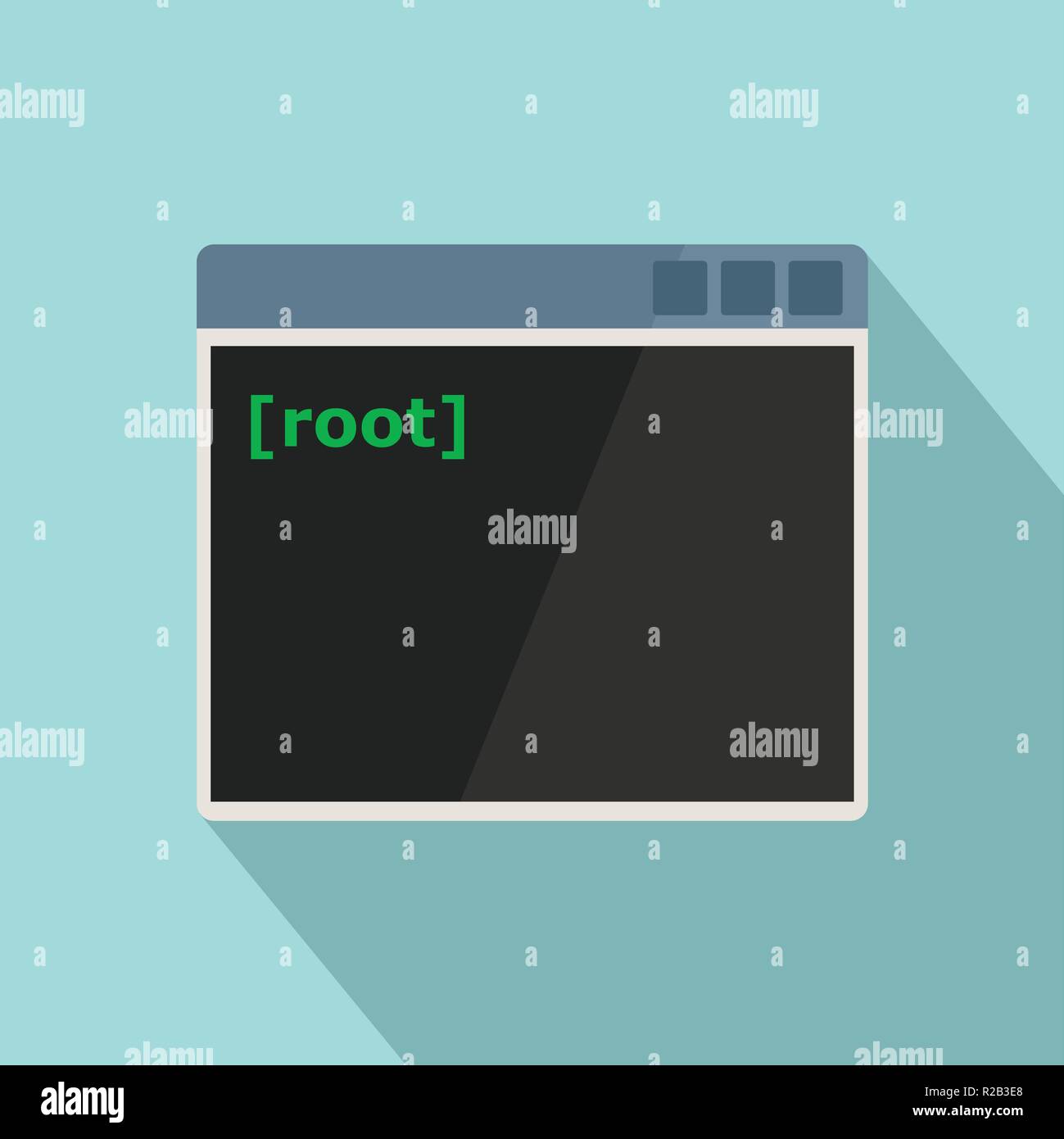 Root window icon. Flat illustration of root window vector icon for web ...