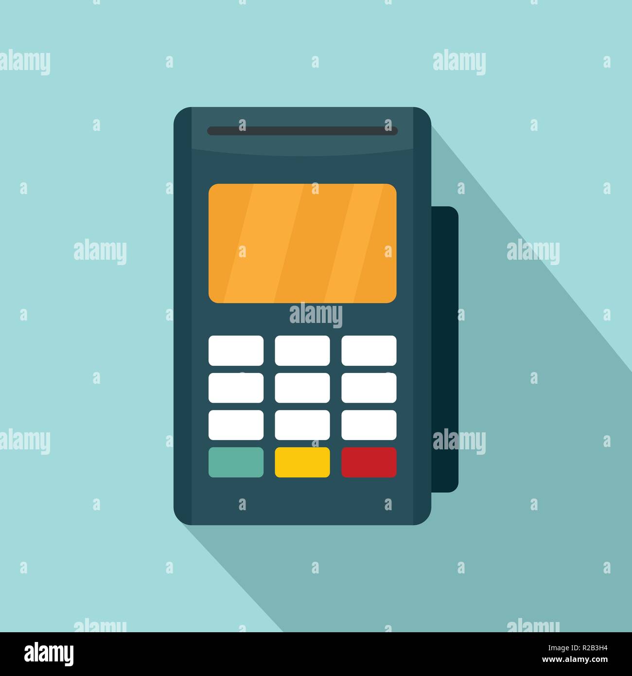 Credit card reader icon. Flat illustration of credit card reader vector ...