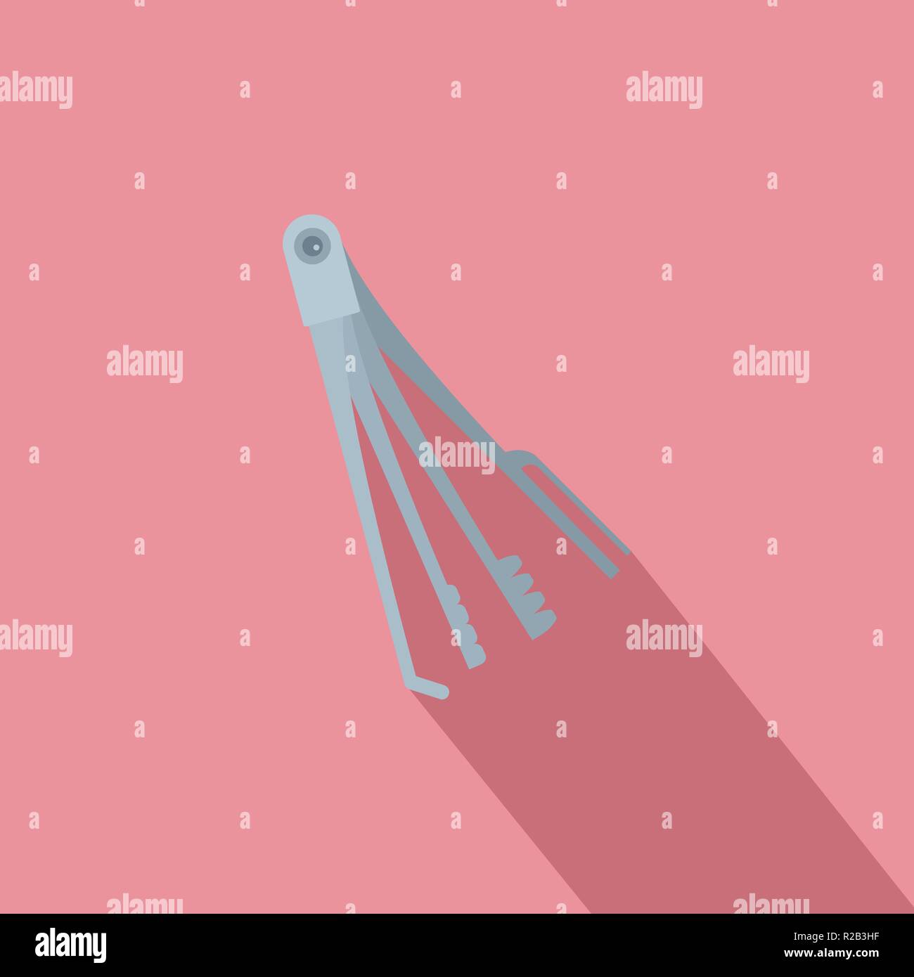 Skeleton key icon. Flat illustration of skeleton key vector icon for ...
