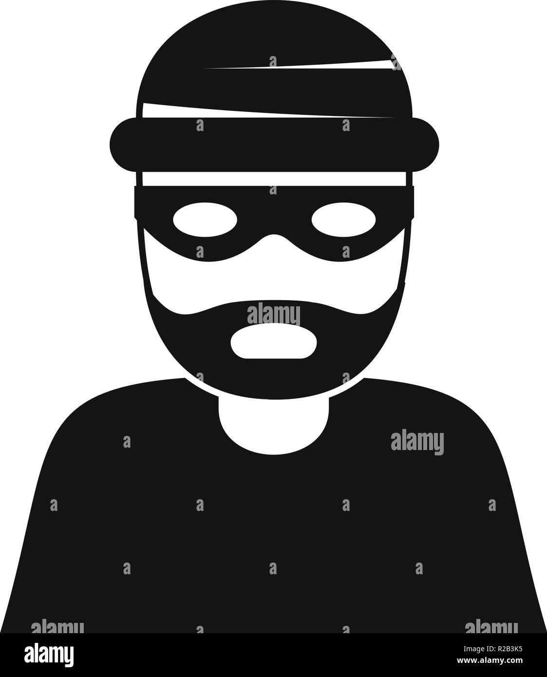 Thief icon. Simple illustration of thief vector icon for web design isolated on white background ...