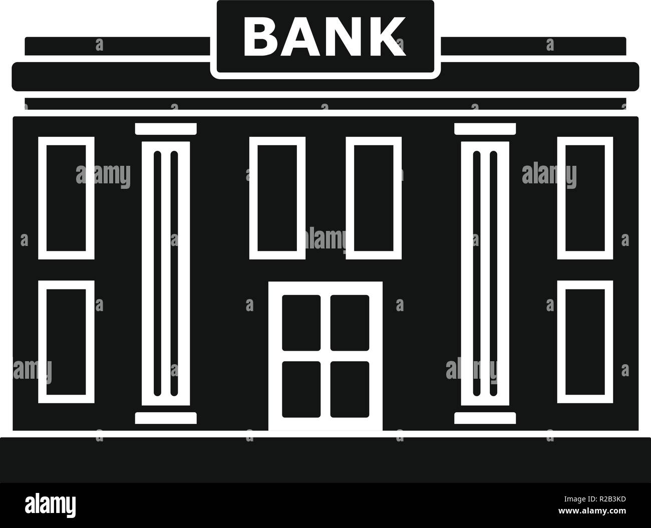 Bank icon. Simple illustration of bank vector icon for web design ...