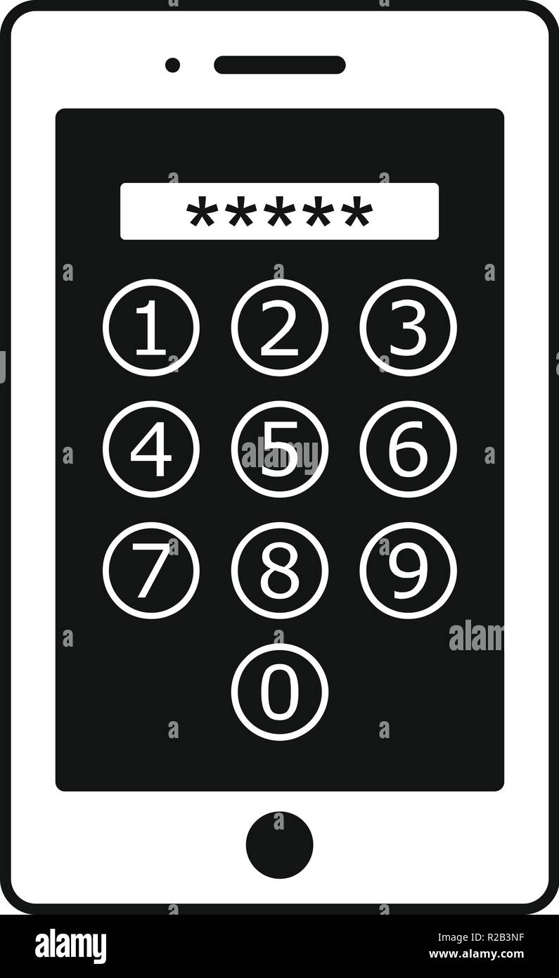 Device lock code icon. Simple illustration of device lock code vector ...