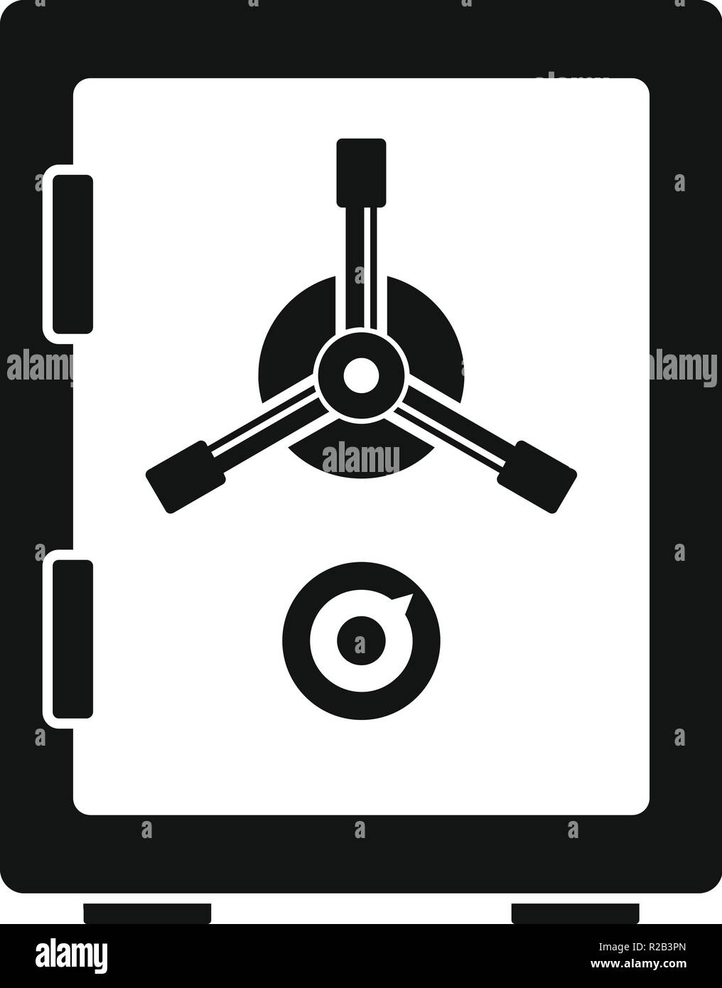 Steel safe icon. Simple illustration of steel safe vector icon for web ...
