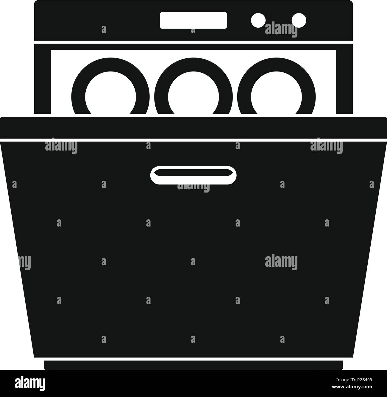 Modern dishwasher icon. Simple illustration of modern dishwasher vector ...