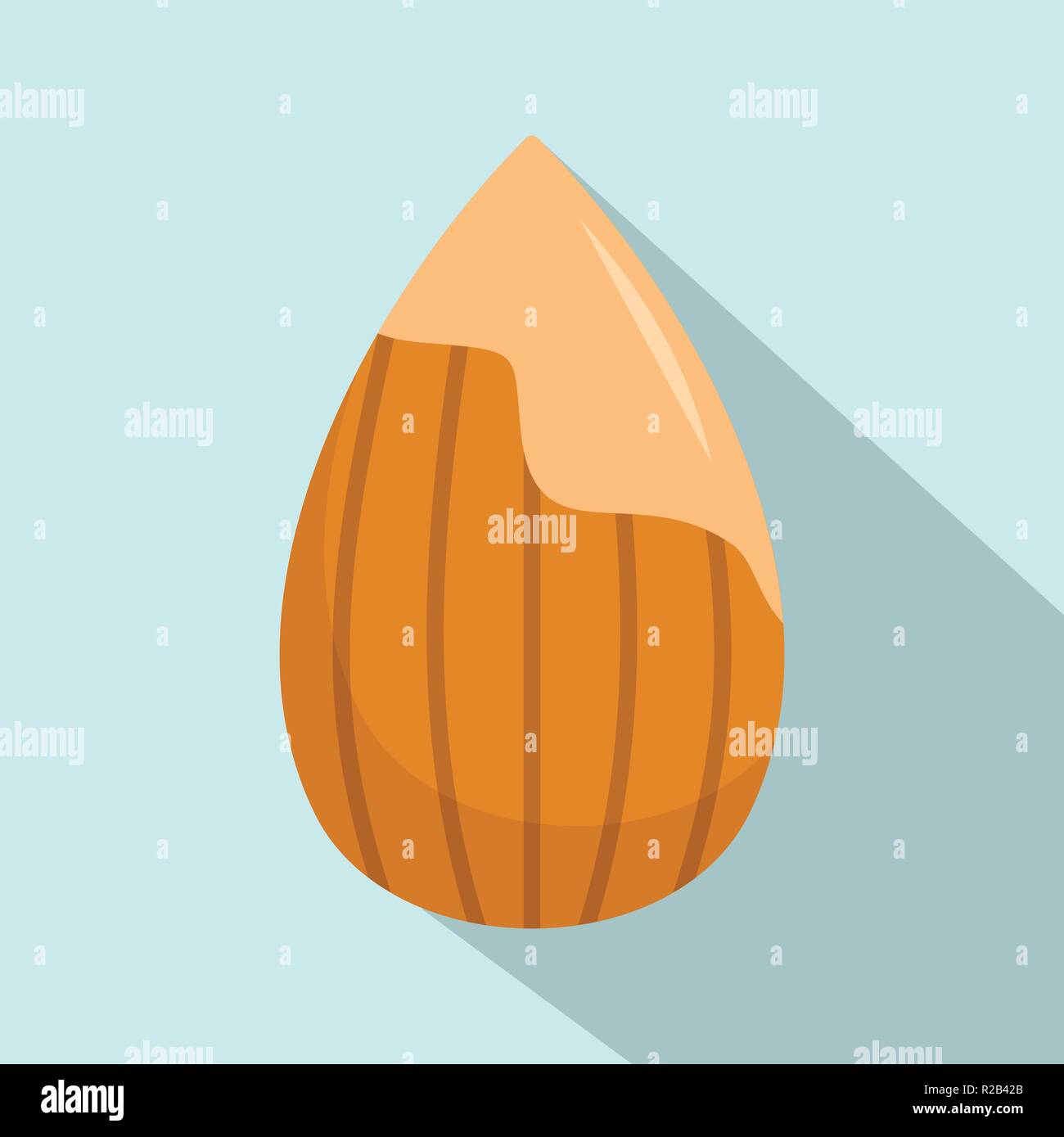 Almond icon. Flat illustration of almond vector icon for web design ...