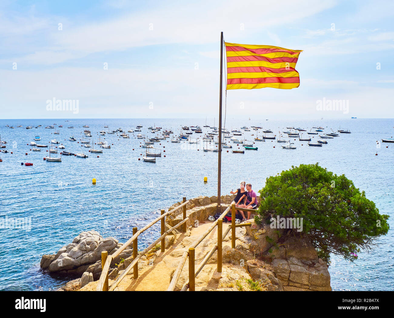 Calella costa brava flag hi-res stock photography and images - Alamy