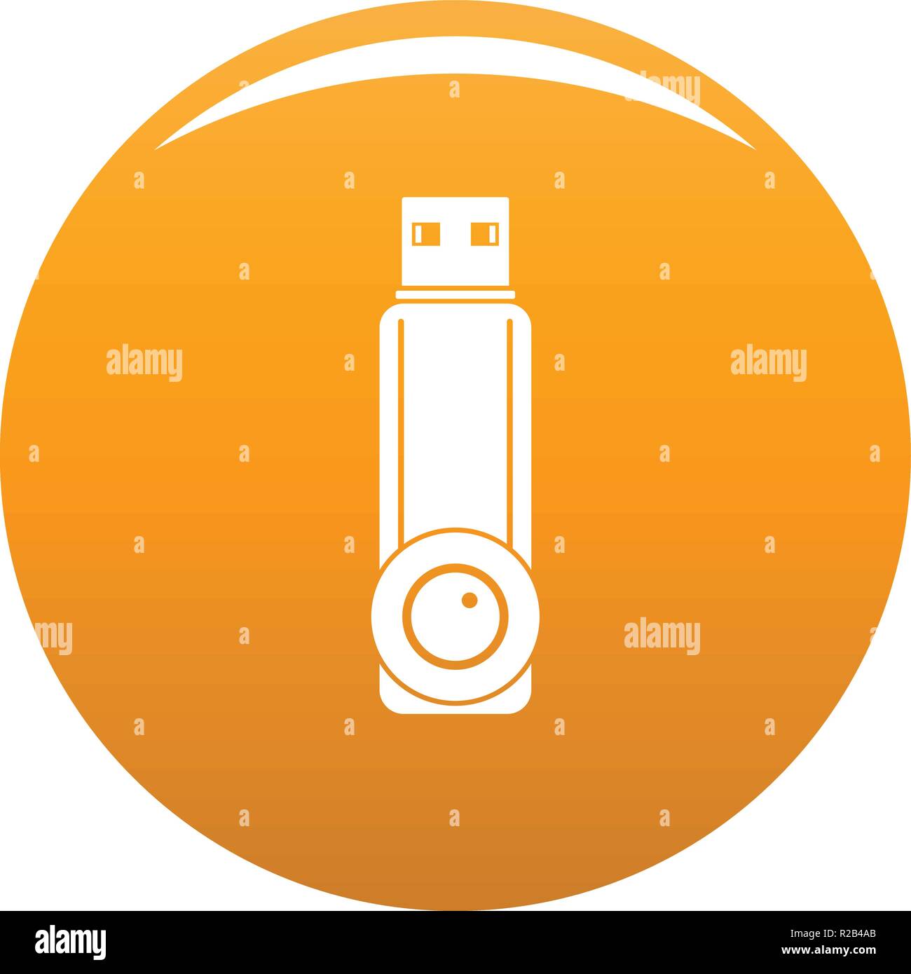 Plastic flash drive icon. Simple illustration of plastic flash drive ...