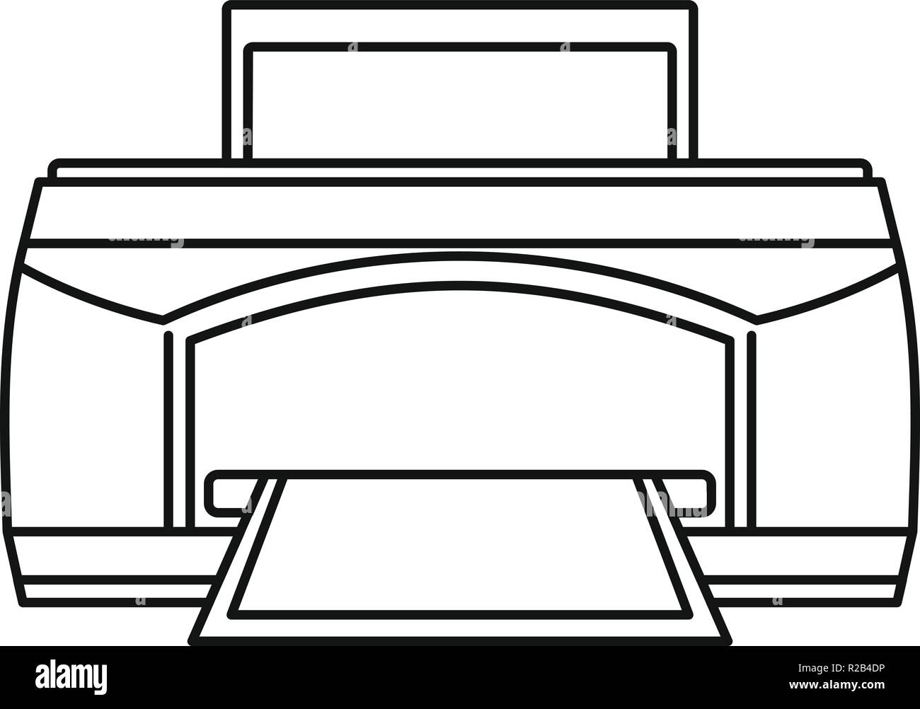 Paper printer icon. Outline illustration of paper printer vector icon ...