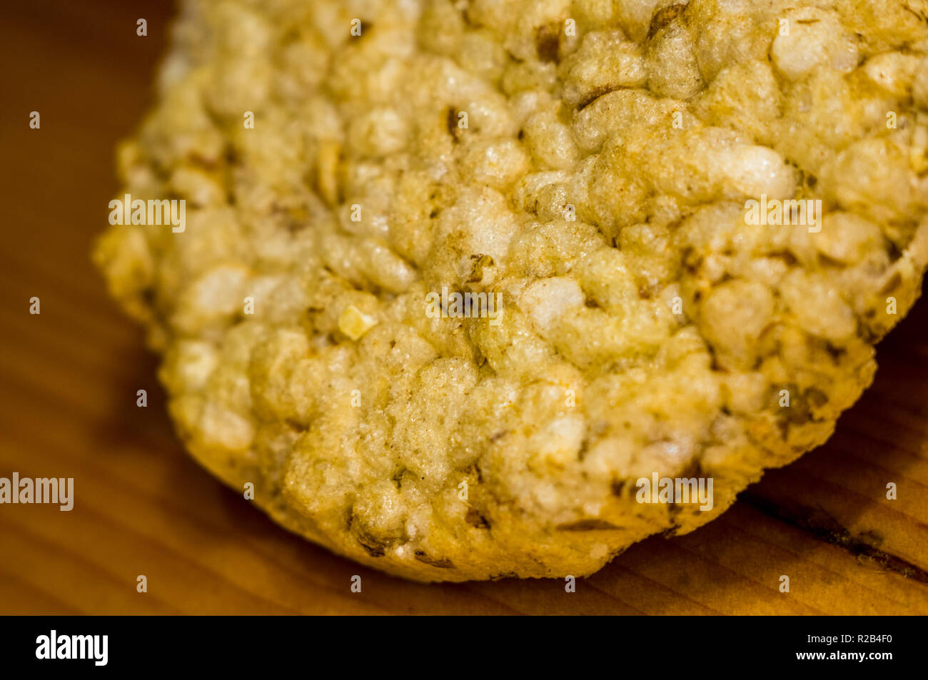 diet crunches - crispy bread of wheat, rice and fruit, texture close-up ...