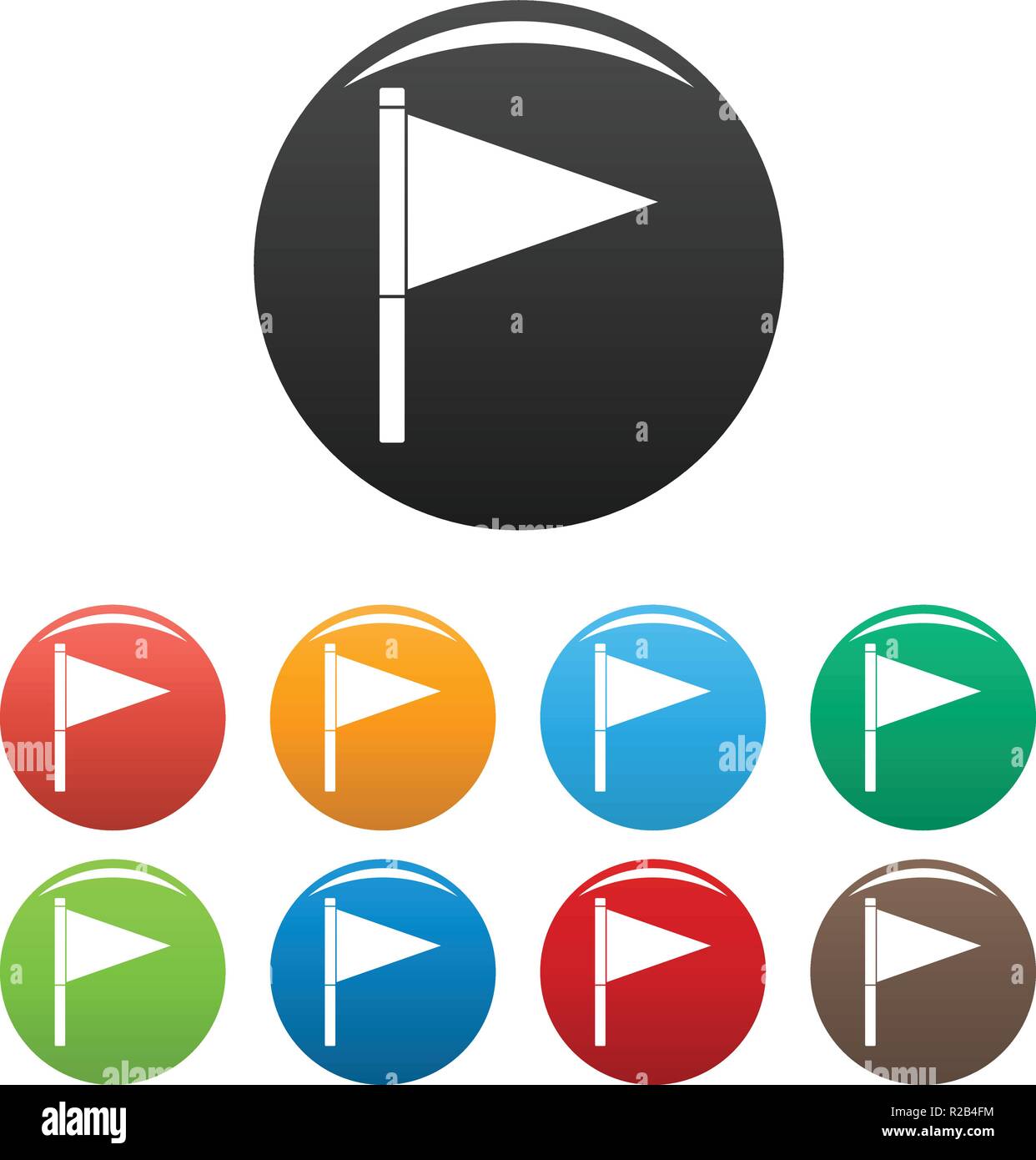 Destination flag icon. Simple illustration of destination flag vector ...