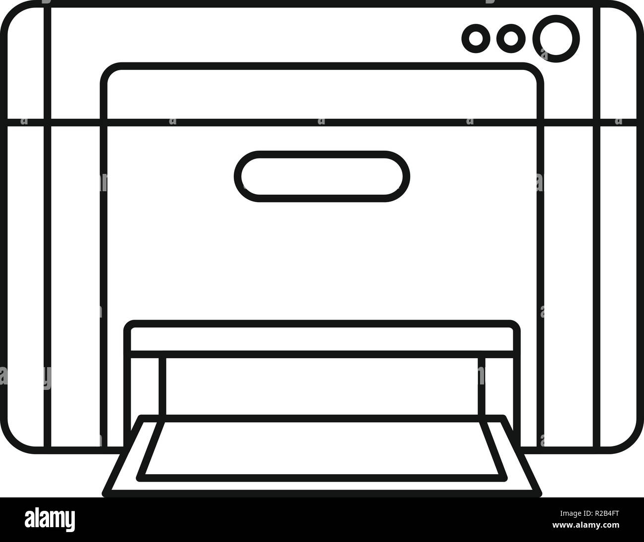 Printer icon. Outline illustration of printer vector icon for web ...