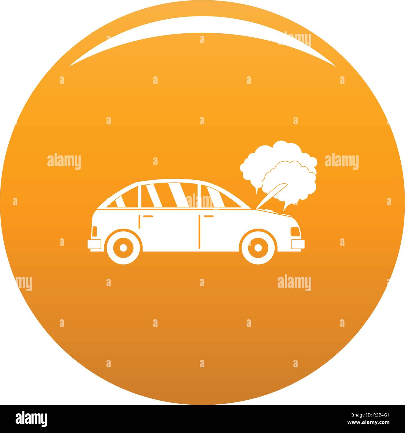 Car in smoke icon. Simple illustration of car in smoke vector icon for ...