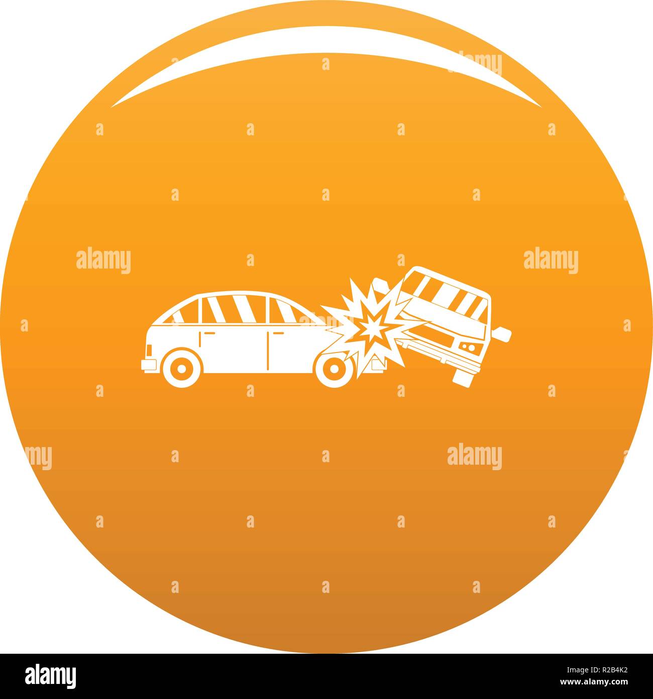 Crashed car icon. Simple illustration of crashed car vector icon for ...