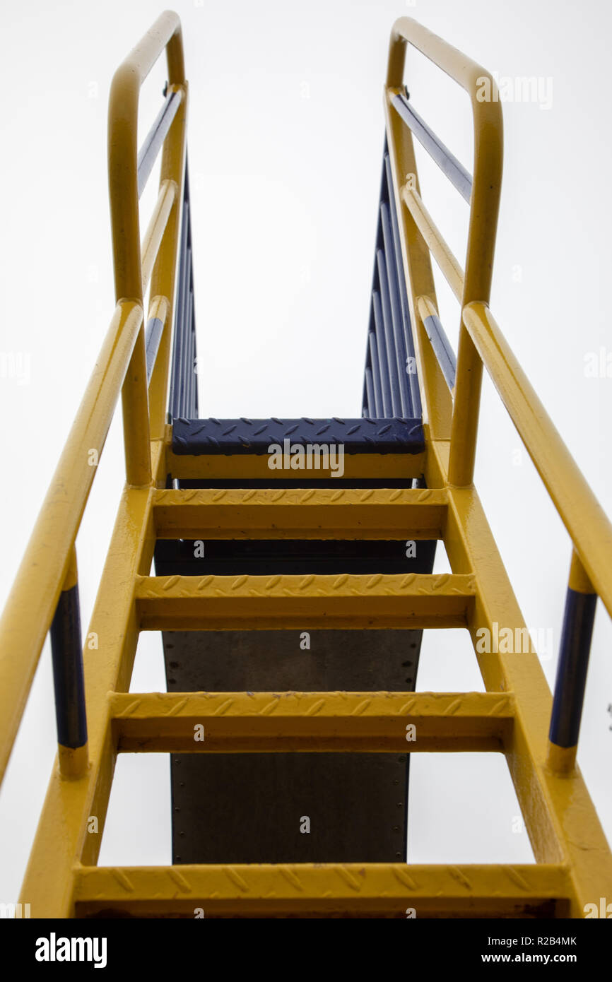 metal steps of a playground slide UK Stock Photo - Alamy