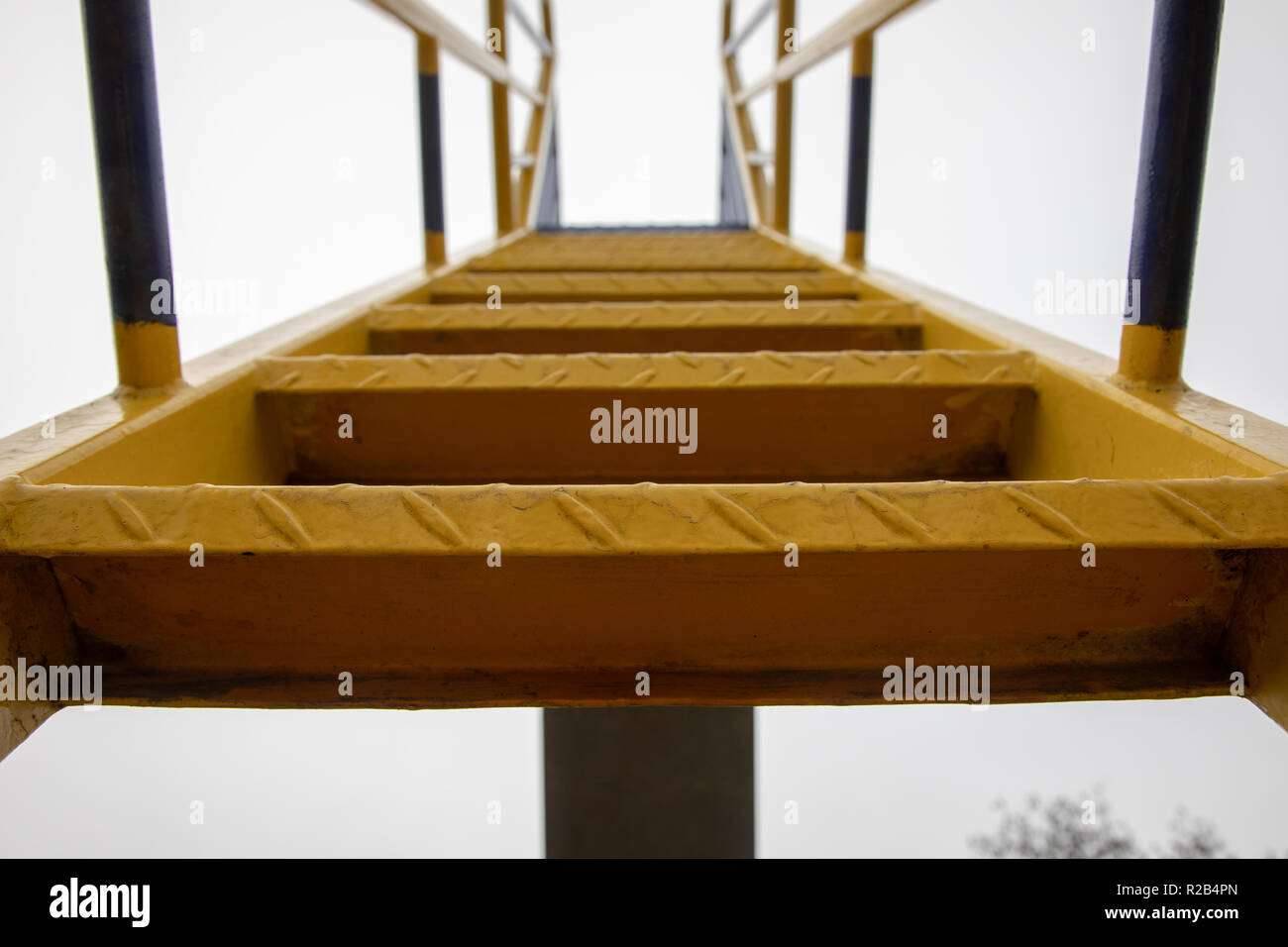 metal steps of a playground slide UK Stock Photo - Alamy