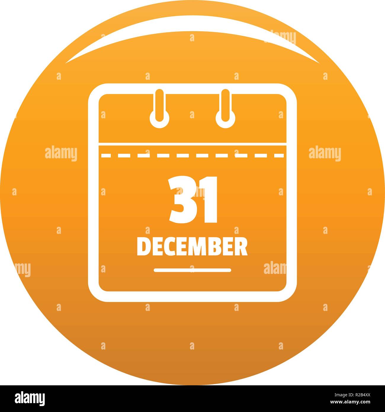 Calendar thirty first december icon. Simple illustration of calendar ...