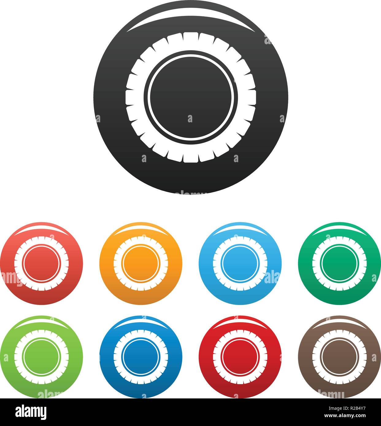 Single tire icon. Simple illustration of single tire vector icons set ...