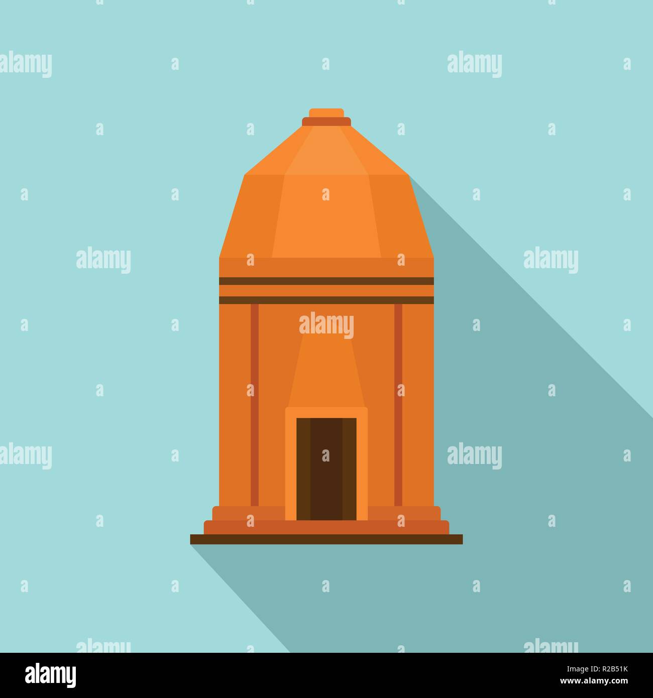 Asian temple icon. Flat illustration of asian temple vector icon for ...