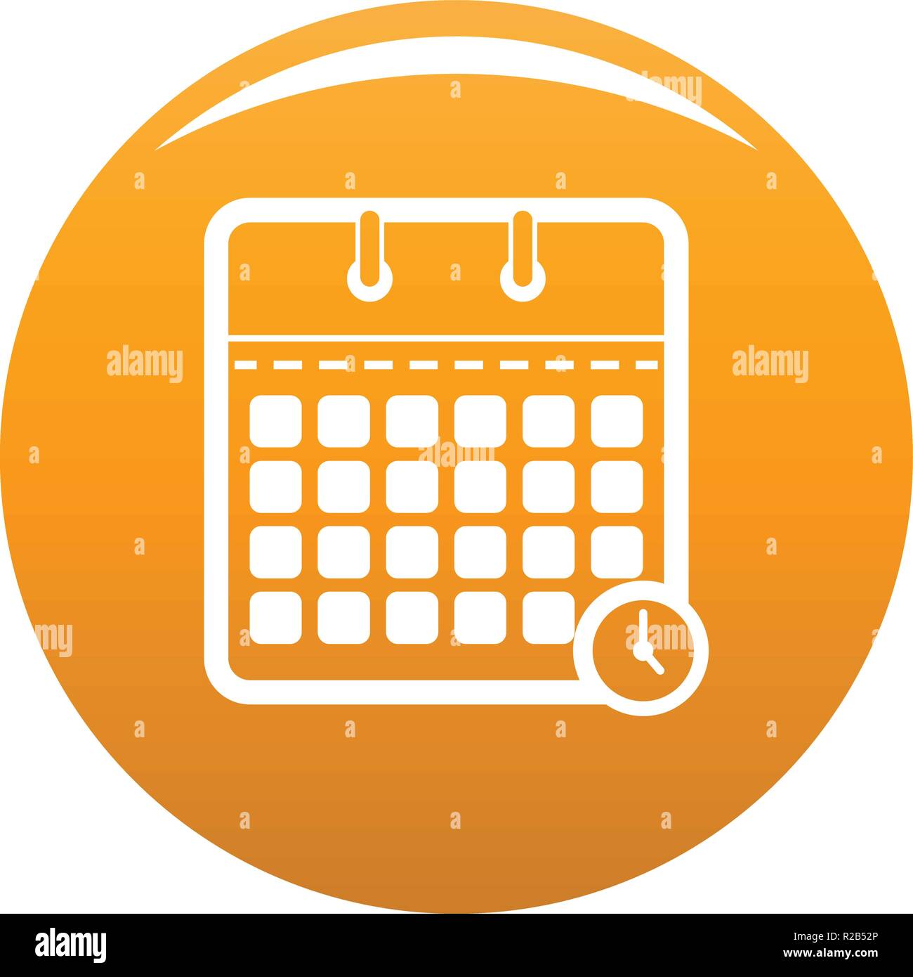 Calendar time icon. Simple illustration of calendar time vector icon ...