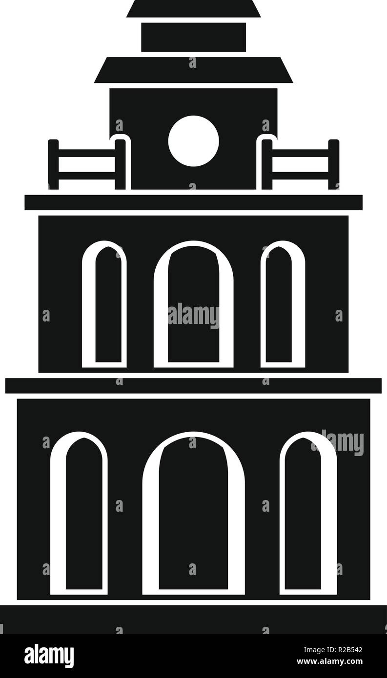 Taiwan clock building icon. Simple illustration of taiwan clock ...