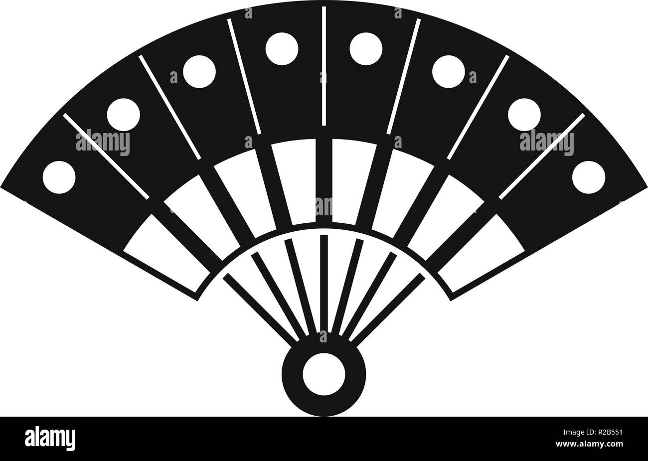 Hand fan icon. Simple illustration of hand fan vector icon for web ...