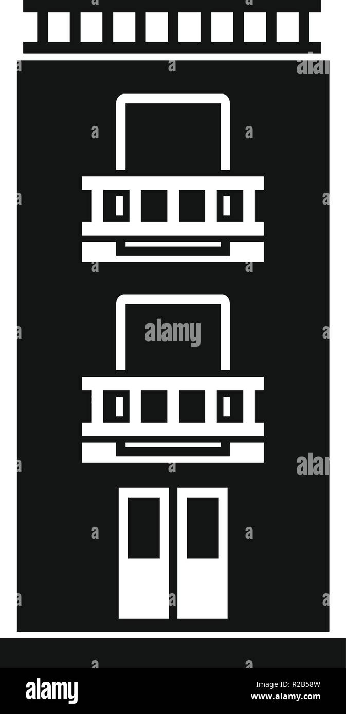 Two floor house icon. Simple illustration of two floor house vector ...