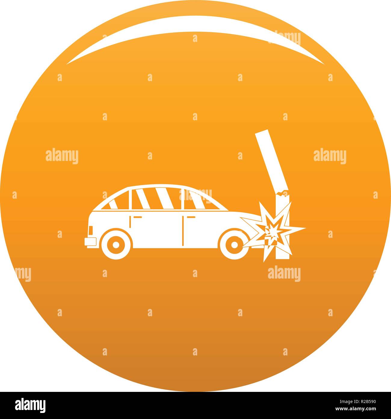 Crashed pillar icon. Simple illustration of crashed pillar vector icon ...