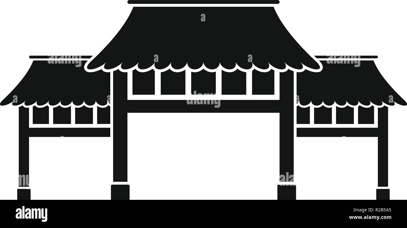 Asian arch icon. Simple illustration of asian arch vector icon for web ...