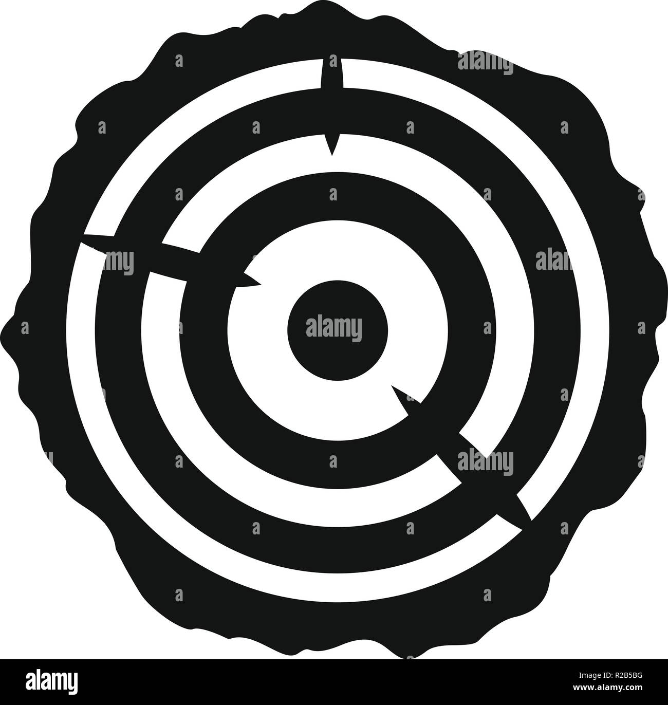 Tree saw cut icon. Simple illustration of tree saw cut vector icon for ...