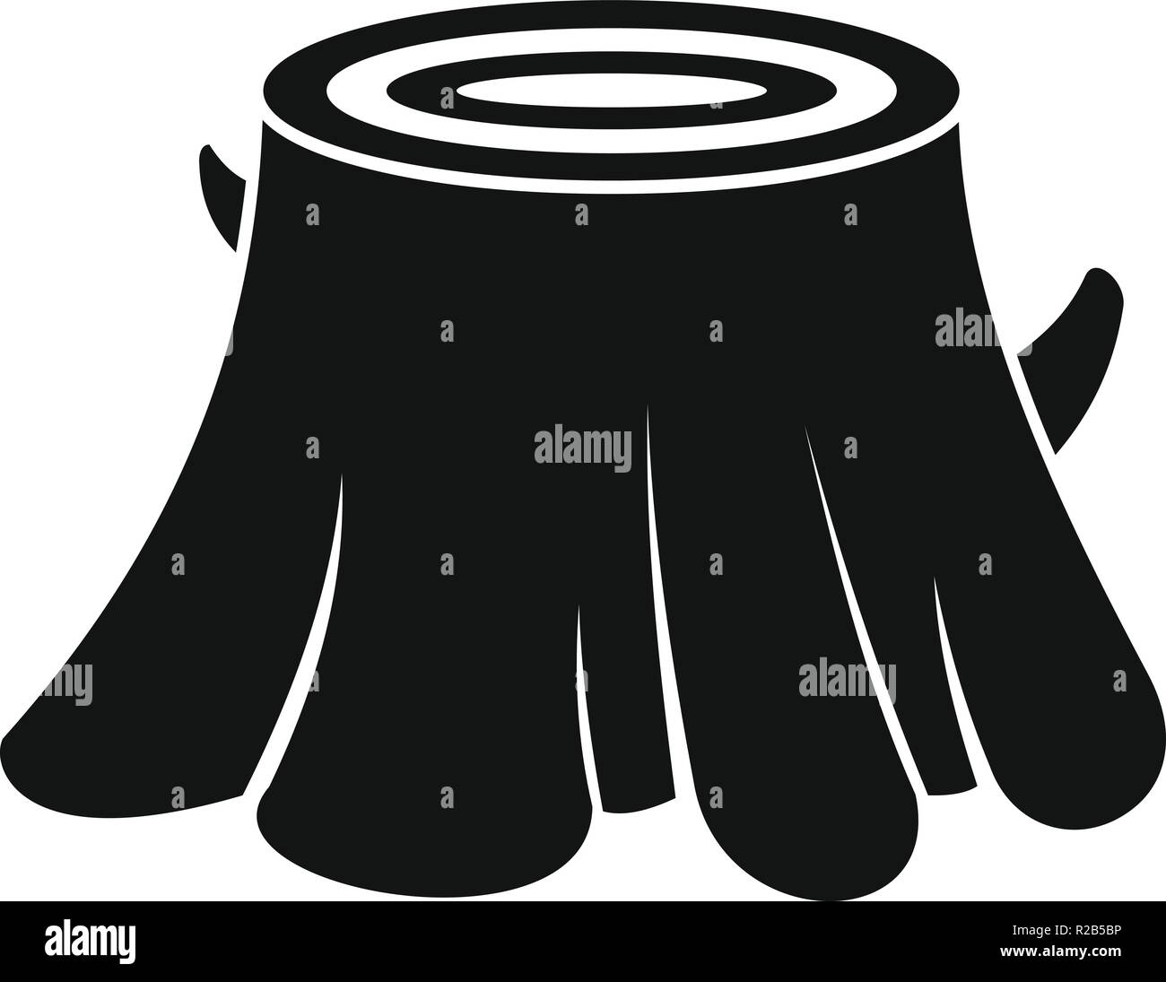 Tree stump icon. Simple illustration of tree stump vector icon for web ...