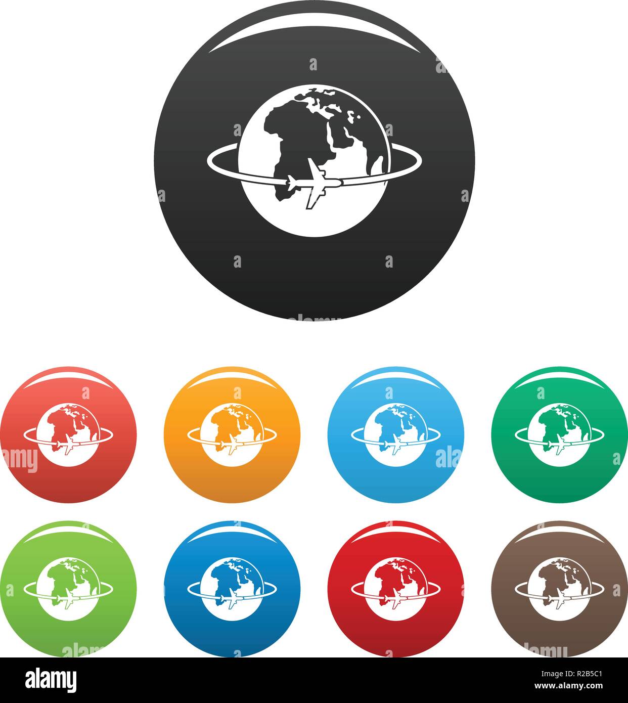 Worldwide icon. Simple illustration of worldwide vector icons set color ...