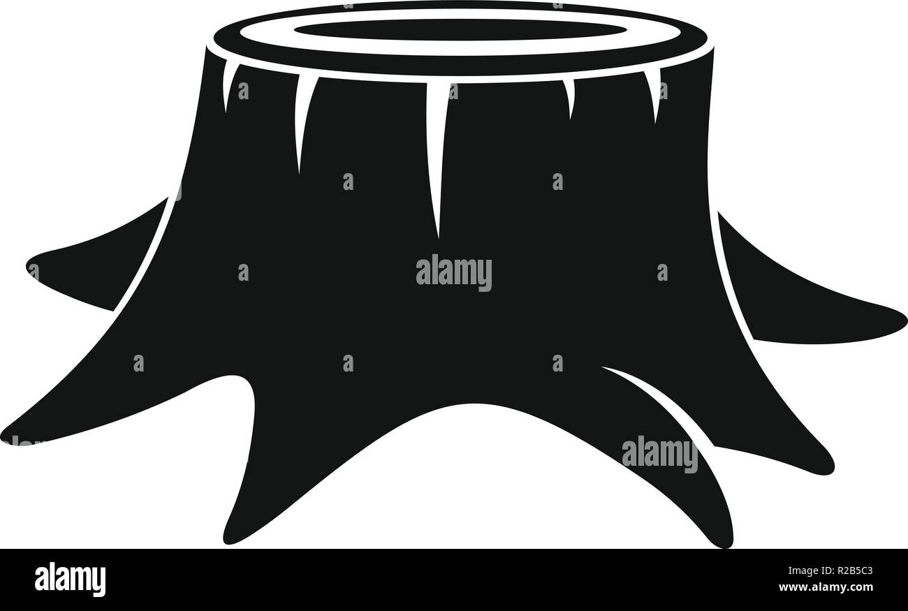 Young tree stump icon. Simple illustration of young tree stump vector ...