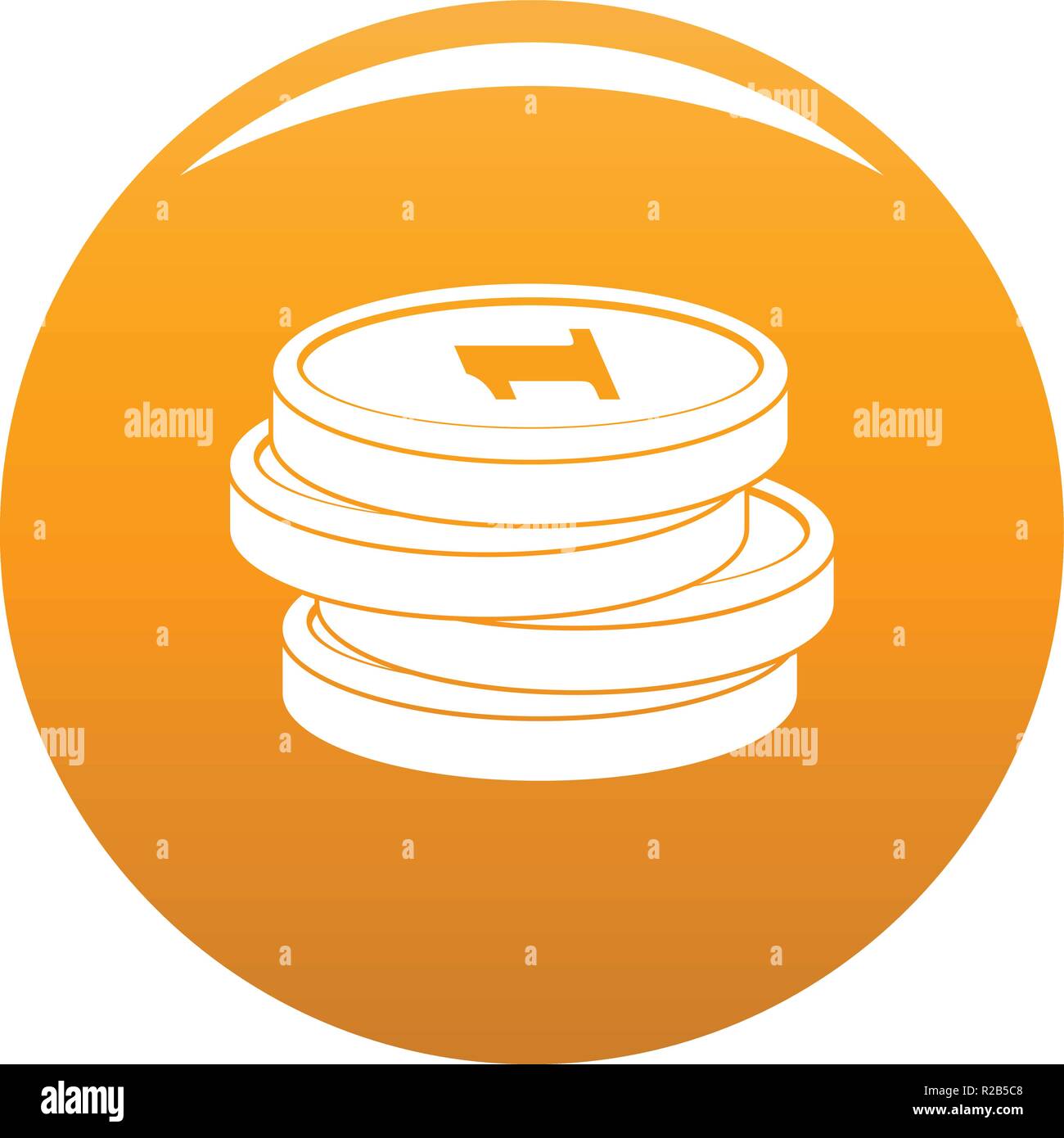 Concept coin icon. Simple illustration of concept coin vector icon for ...