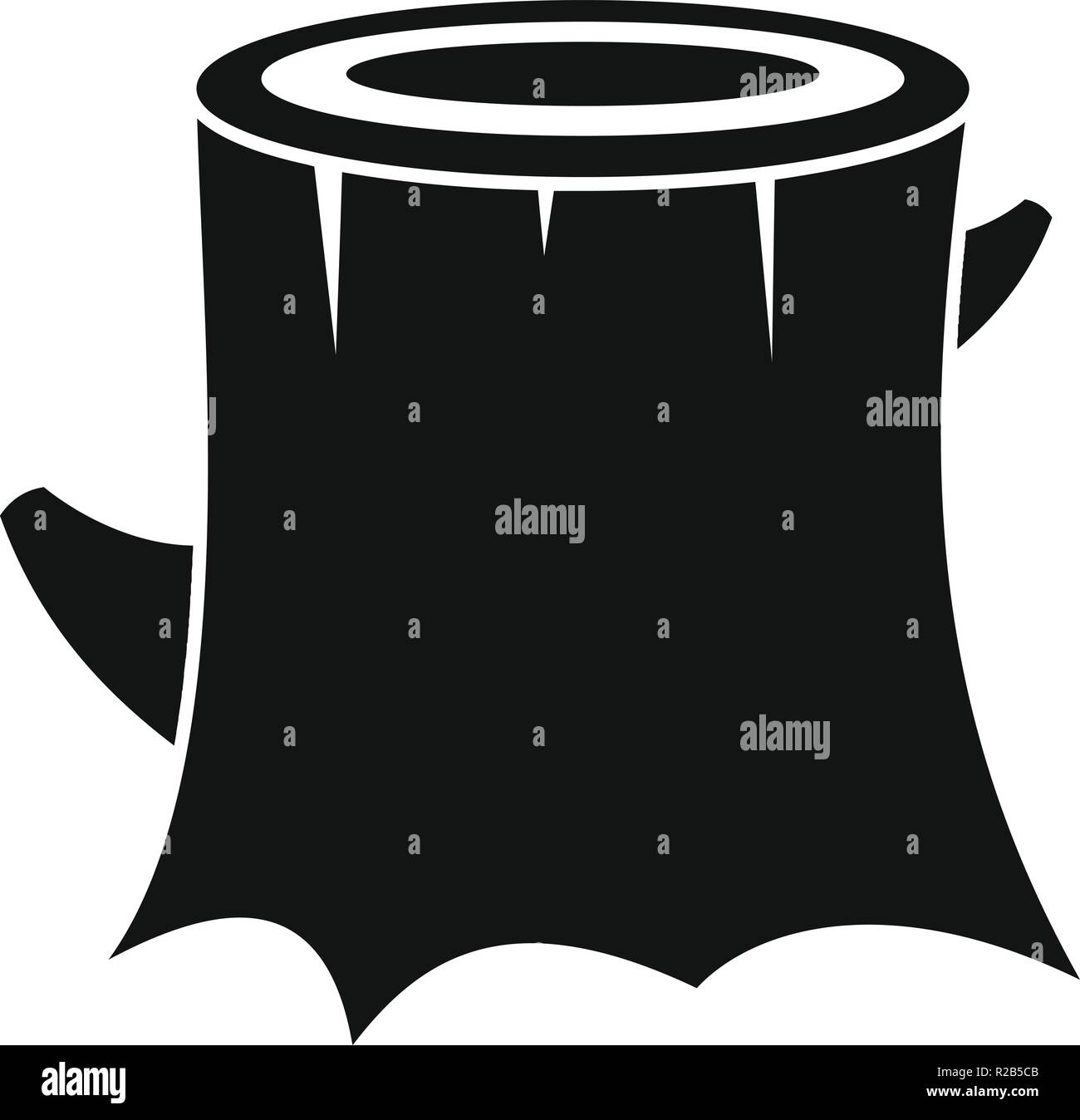 Fresh tree stump icon. Simple illustration of fresh tree stump vector ...
