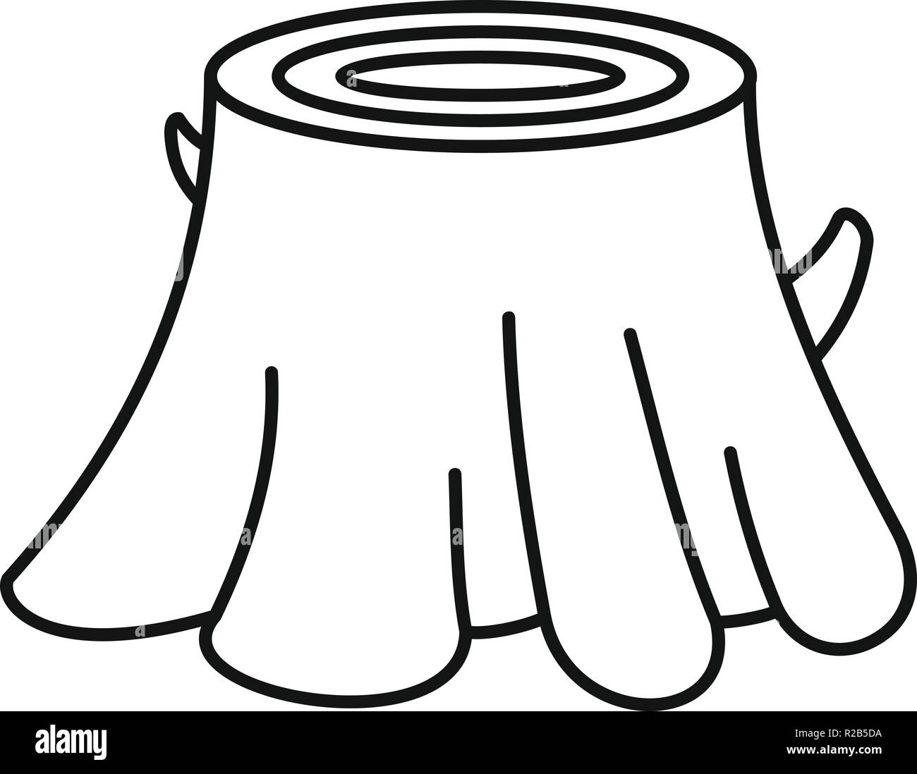 Tree stump icon. Outline illustration of tree stump vector icon for web ...