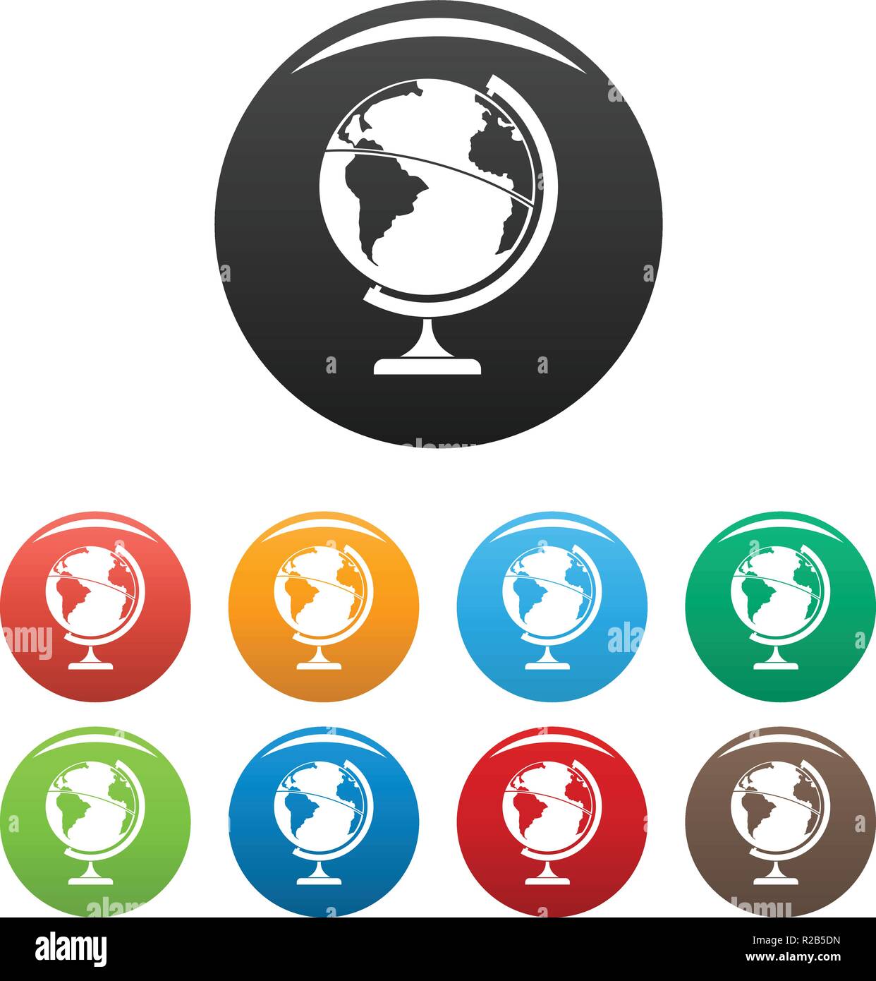 Geographic planet icon. Simple illustration of geographic planet vector ...