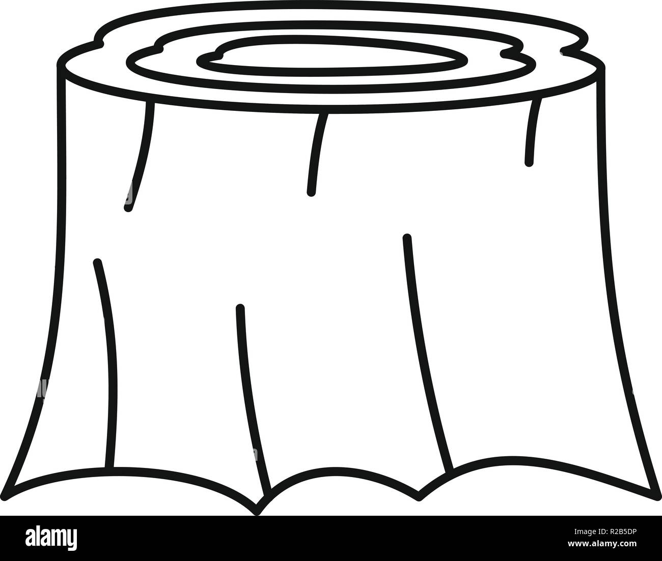 Forest cut tree icon. Outline illustration of forest cut tree vector ...