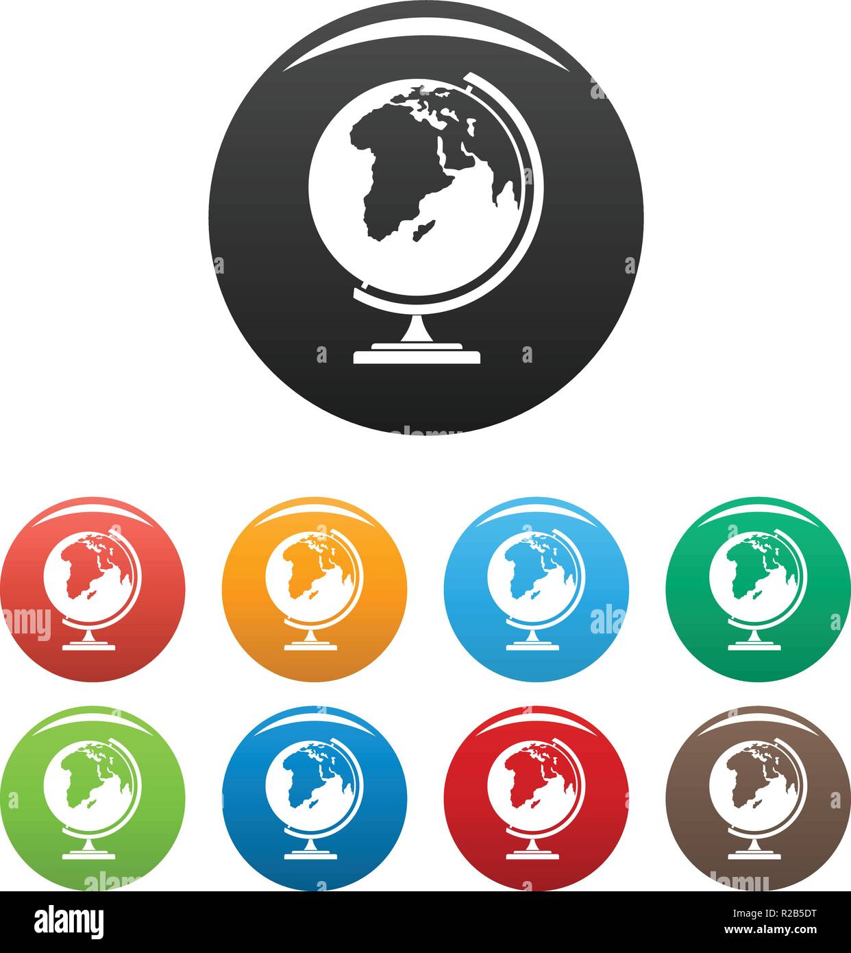 Map icon. Simple illustration of map vector icons set color isolated on ...
