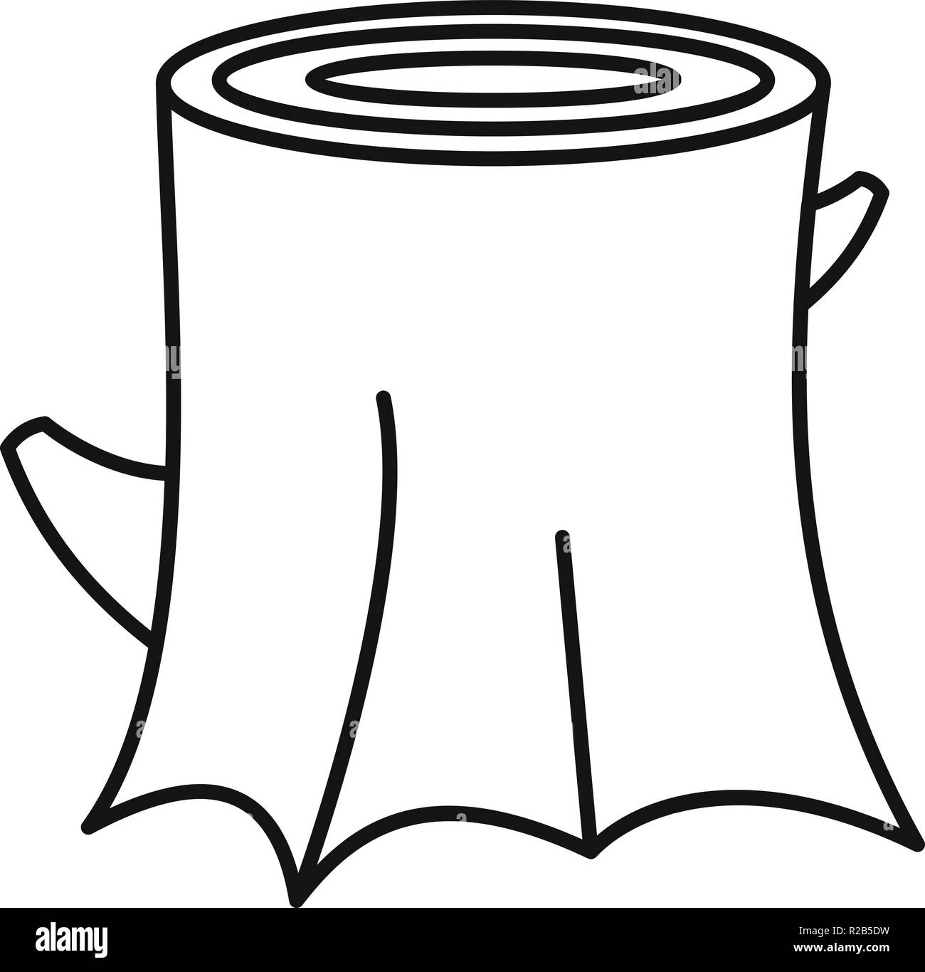 Fresh tree stump icon. Outline illustration of fresh tree stump vector ...